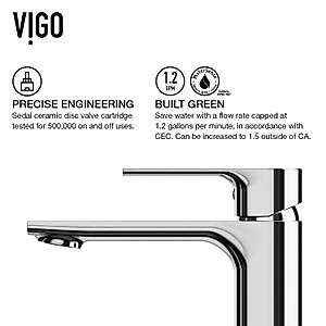 VIGO Norfolk 11'' H Single Handle Single-Hole Bathroom Vessel Faucet in Chrome-VG03027CH