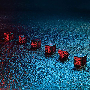 Q-Workshop Cyberpunk Red Essential Dice Set Black
