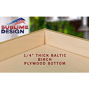 Sublime Design | Pull Out Tray | Side Mount | Baltic Birch Drawer for Kitchen Cabinets | Slide Out Shelves | Roll Out Cabinet Organizer (33" Wide)