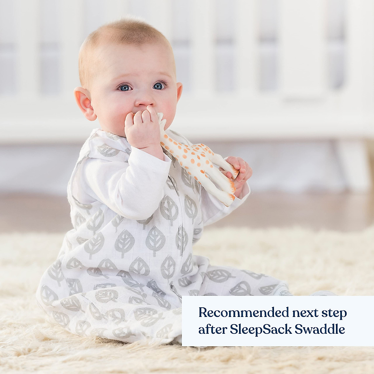 HALO Sleepsack, 100% Cotton Muslin Wearable Blanket, Swaddle Transition Sleeping Bag, TOG 0.5, Grey Tree Leaf, X-Large, 18-24 Months