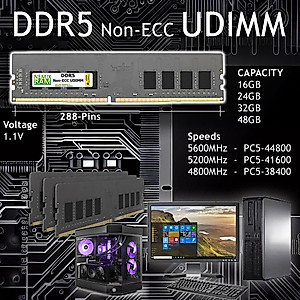 NEMIX RAM DDR5 4800MHZ PC5-38400 16GB 1Rx8 UDIMM Dell SNPK7G24C/16G AB883074 Memory Alienware Aurora R13 R15 Optiplex 7000 7010 XE4 Precision Workstation 3660 3660XE XPS 8950 Compatible