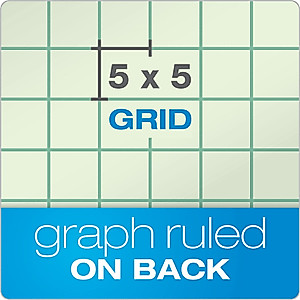 TOPS Engineering Computation Pads 3 Pk, 8-1/2" x 11", Glue, 5 x 5 Graph Rule on Back, Green Tint Paper, 3-Hole Punched, 100 Sheets per Pad (35507)