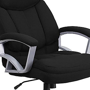 Flash Furniture HERCULES Series Big & Tall 500 lb. Rated Black Fabric Executive Swivel Ergonomic Office Chair with Arms