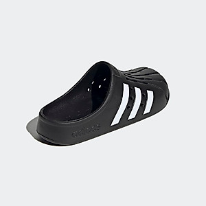 adidas Unisex Adilette Clogs Slide Sandal, Core Black/White/Core Black, 7 US Women/6 US Men