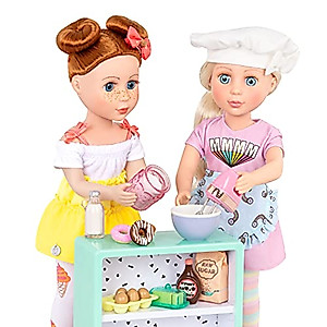 Glitter Girls – Donut Baking Set – Play Food, Mixer, & Kitchen Accessories – 14-inch Doll Cooking Set for Kids Ages 3 and Up – Children’s Toys
