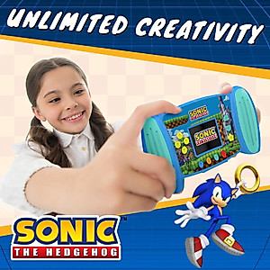 FirstTrends Sonic The Hedgehog Interactive Camera for Kids, Fun Rechargeable Camera for Children with Video, 4 x Zoom Camera, MP3 Player, Cool Games & More- SD Card Included- Aged 3+