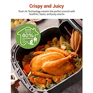 Ultenic K10 5.3QT Air Fryer Oven Combo, One-Touch Screen with 11 Presets, Complete APP Control Including Customizable Smart Cooking Programs and Over 100 Recipes, Nonstick and Dishwasher-Safe Basket