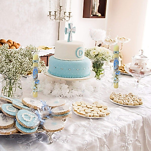 CB Church Supply Hand Decorated Sacramental Baptism Candle by Will & Baumer, 11.25-Inch, Boy with Dove