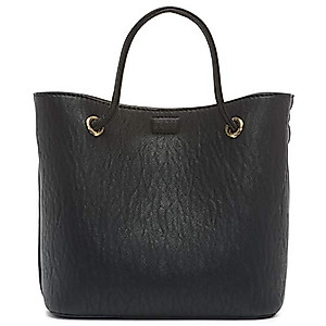 Calvin Klein Gabrianna Bubble Lamb Mini Tote Crossbody, Black/Gold