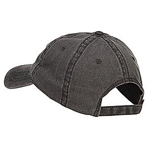 e4Hats.com US Army Veteran Military Embroidered Washed Cap - Black OSFM
