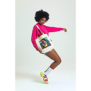 Monalisa Funny Design Printed Canvas Tote Bag Aesthetic Vintage Cute Women Girls Kids School Shoulder Bag, Beach Travel and Shoping Bag (Monalisa)