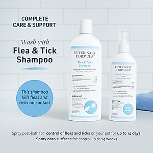 Veterinary Formula Flea and Tick Spray for Dogs, 8 oz – Easy-to-Use Dog Flea Spray, Kills on Contact, Prevents Egg & Larval Development for 14 weeks