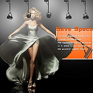 Wall Mounting Triangle Boom Arm for Ring Light, Support 180° Flexible Rotation, 28-51in Adjustable Length, Save Space, for Monolight, Softbox, Umbrella and Reflector