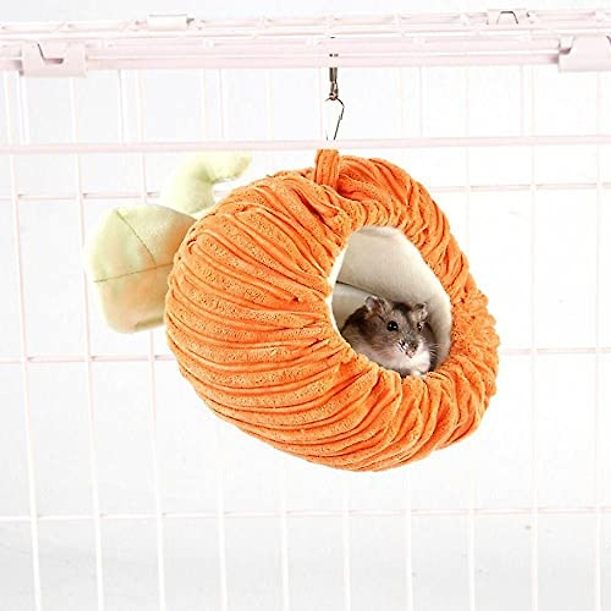 DIEWU Pet Winter Hanging Plush House Hammock Warm Bed Nest for Hamster Guinea Pig Hedgehog Chinchilla