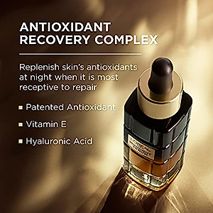 L'Oreal Paris Age Perfect Cell Renewal Midnight Anti-Aging Face Serum with Patented Antioxidant, Smooth Wrinkles, Firm, Revitalize + Eye Cream Sample