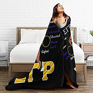 Beyli Sigma Gamma Rho Blanket - 50" X 40" Throw Blanket for Her Or Girlfriend, Sigma Gamma Rho Sister Gift