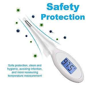 SenseYo 100 Pcs Disposable Digital Thermometer Probe Covers Sleeve Clear Temperature Sheath Sleeves Cover for Oral, Armpit, Rectal Thermometer