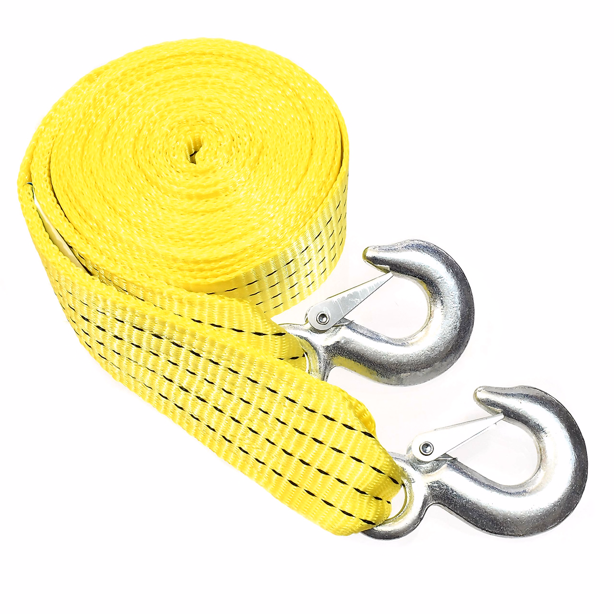 10,000 LB Heavy Duty Tow Strap with Safety Hooks 2” x 20’ Polyester Superior Strength
