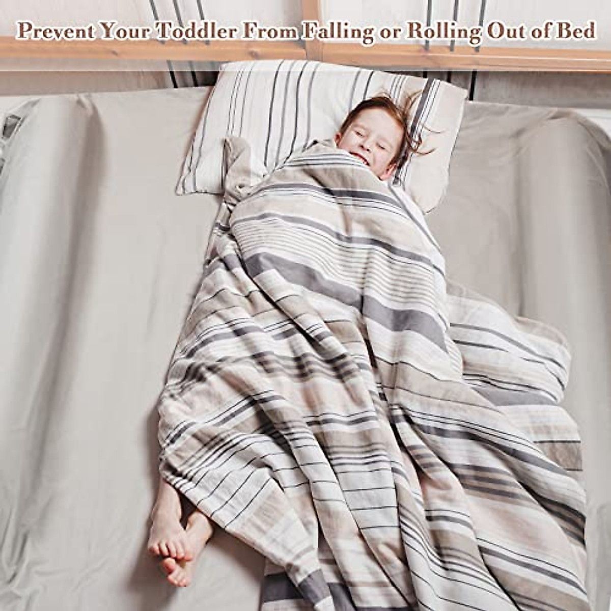 [2-Pack] Rewondah Travel Bed Rails for Toddlers | Inflatable Bed Rails, Blow up Bed Bumpers for Kids | Toddler Bed Guard Rail for Full, Queen, King Size Beds | Portable Bed Rail for Home, Hotel Travel