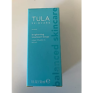 TULA Skin Care Brightening Treatment Drops - Vitamin C Serum, Brightens the Look of Dull Skin & Dark Spots, 1fl oz