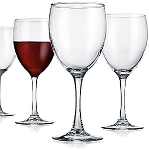 Circleware Vine Wine Glasses, Set of 4, 11 oz., Clear