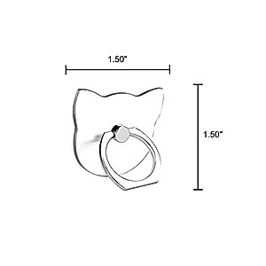 Transparent Phone Ring Stand Holder, 4 Pack Clear Cell Phone Ring Holder, Phone Grip Finger Ring Stand Compatible for Phones, Tablet and Case (B2)