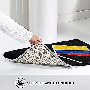American and Colombia Flag Non-Slip Mat 20x31in Suitable for Home Kitchens and Offices