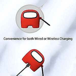 Cartoon Airpod Pro Case, Cute Airpods Cover with Long Lanyard Keychain, Soft Silicone Protective Accessories Cases Cartoon Design Kawaii Funny Cool Character for Women Girls Men Boy Kids ( Red )