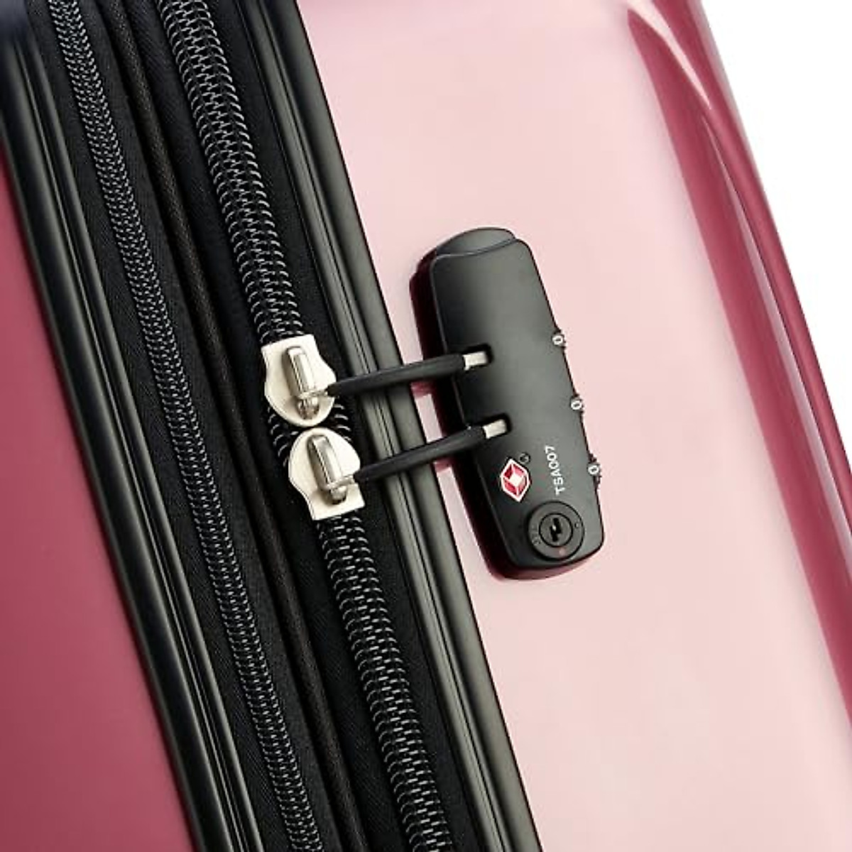 DELSEY PARIS Helium Aero Hardside Expandable Luggage with Spinner Wheels, Peony Pink, Checked-Large 29 Inch