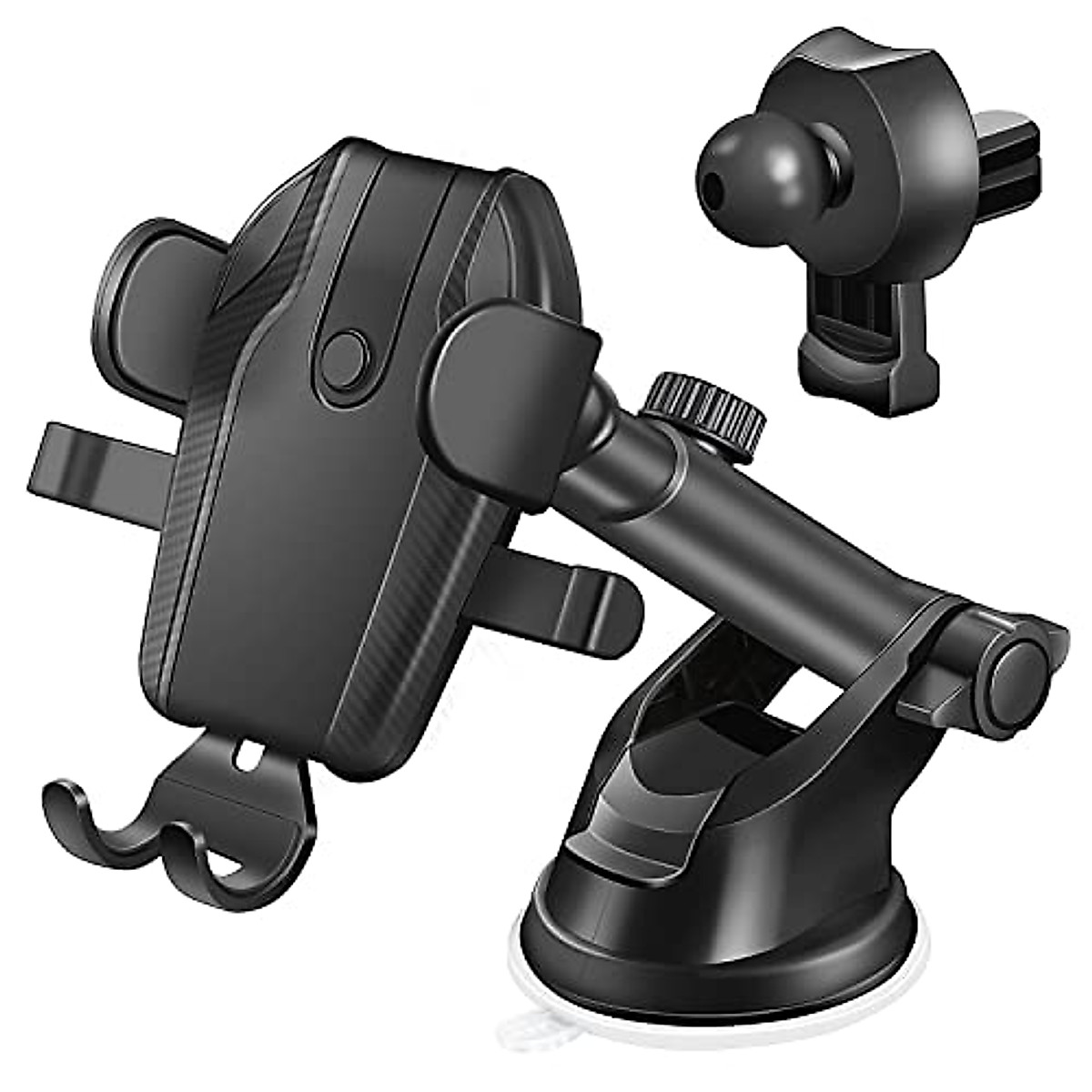 Sancore Dashboard Phone Mount for Car - Adjustable Arm Car Phone Holder Air Vent, Windshield 3 in 1 Cell Phone Mount Compatible with iPhone 14 13 12 Pro Max, Galaxy S20 S21 S22 Ultra