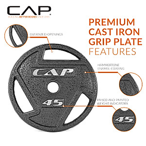 CAP Barbell Olympic Grip Weight Plate Collection
