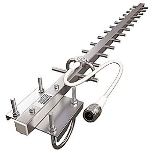Yagi WiFi Antenna 2.4GHz (15dBi) Outdoor Directional Signal (H:30° V:25°) Long Distance Range (High-Gain Weatherproof) Wireless Network (Pole Mount) N-Female Pigtail Connector Tupavco TP512
