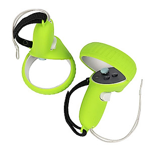 Cover for Oculus Quest 2 Accessories, Quest 2 VR Silicone Controller Grip Fall Protection Case (Green)