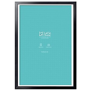 LaVie Home 30 x 42 Poster Frame Black, Display Pictures 27x40 with Mat or 30x42 Without Mat, Stable and Sturdy Picture Frame and Polished Plexiglass, Horizontal and Vertical Format of The Wall（1 Pack）