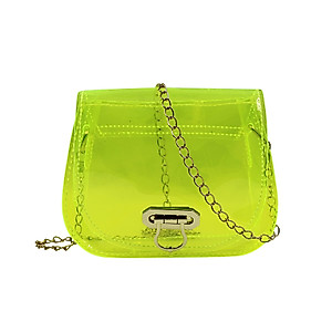 MINGSEECESS Women Clear Crossbody Purse Bag Transparent Clutch Message Bag See Through Handbag Wallet