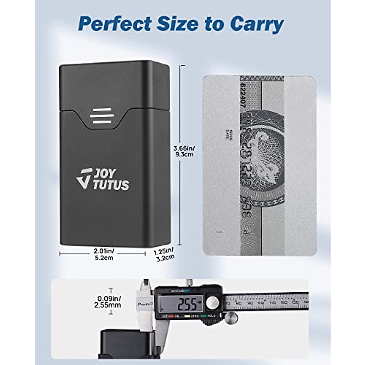 JOYTUTUS RFID Key Fob Protector, Aluminium Box for Fob Protector Signal Blocking, Key Fob Signal Blocker, Car Keyless Entry Fob Signal Blocking Case, Key Fob Protector RFID Blocking Box