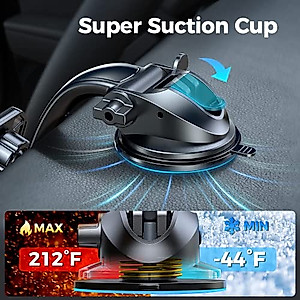 ADIUPUL Magnetic Phone Holder for Car, [Super Strong Magets & Ultra Stable] Suction Magnetic Car Mount Aluminium Alloy Structure, Handsfree Dashboard Window Car Mount Compatible with All Phones