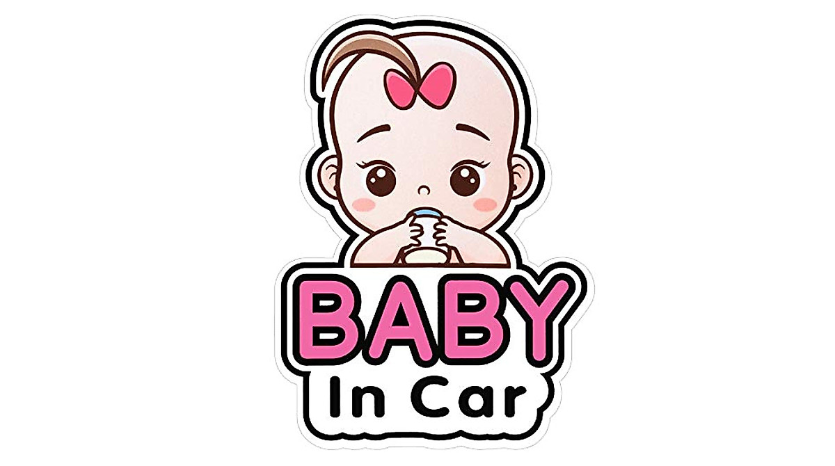 Baby in Car Stickers - Safe, Bright, Cute Decals for Kids Vehicle