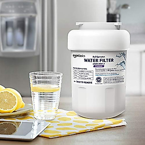 Amazon Basics Replacement GE MWF Refrigerator Water Filter Cartridge - Pack of 2, Premium Filtration