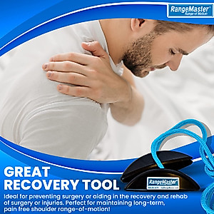 RangeMaster BlueRanger Shoulder Pulley w/ Patient Guide, Aids Recovery, Rehabilitation & Range of Motion | Metal Bracket (FSA/HSA Approved)