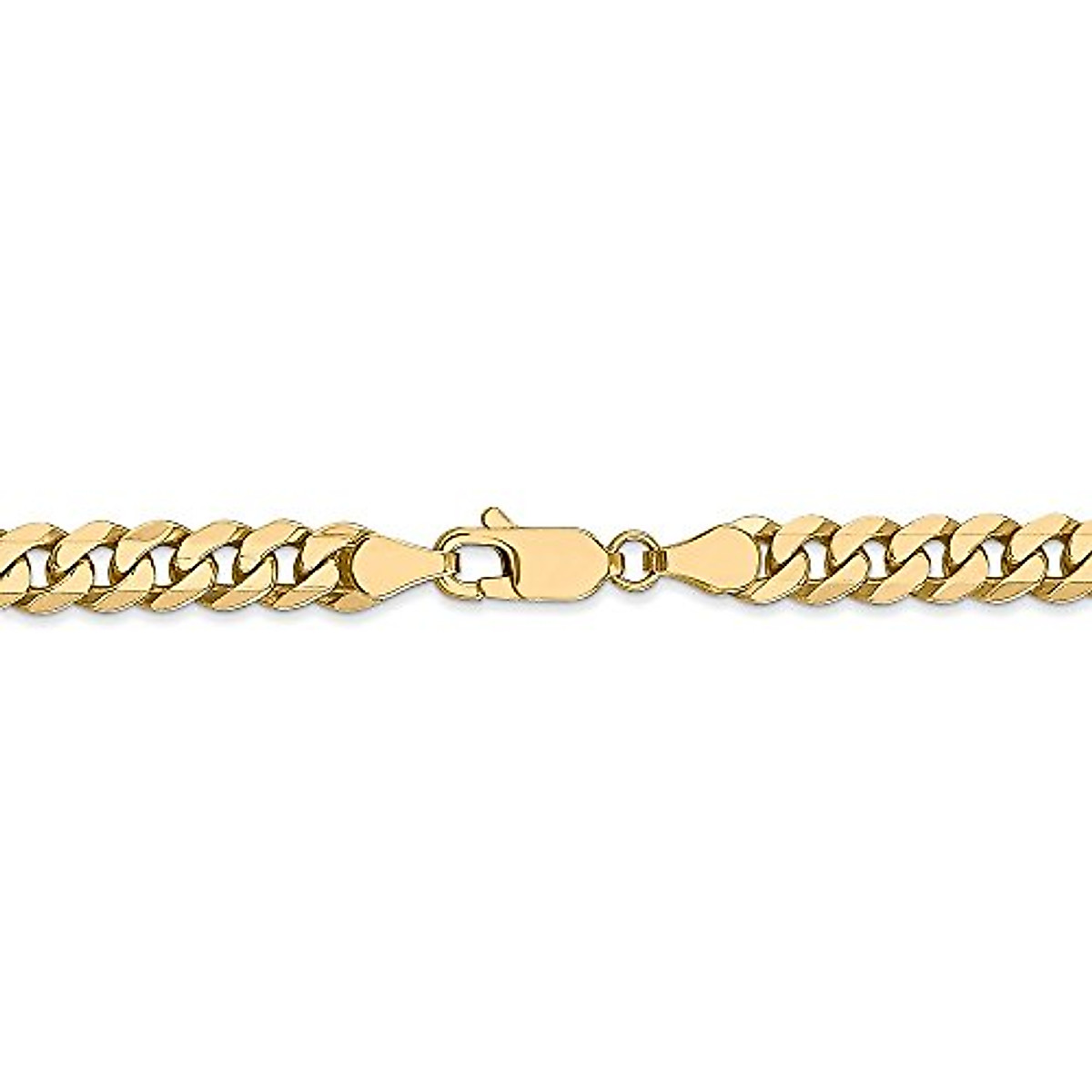 Leslie's Real 14kt Yellow Gold 5.75mm Flat Beveled Curb Chain; 22 inch