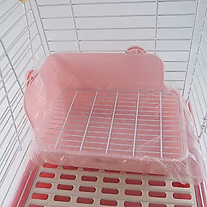 50 Pieces Disposable Cage Liners Disposable Rabbit Cage Liners Guinea Pig Cage Liner Bag Plastic Cage Liners Rabbit Litter Box Bag Small Animals Bedding Litter Pan Bag(95x70cm, Transparent)