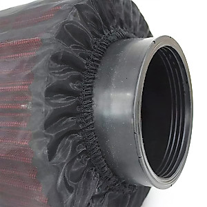 AICEL Air Filter Wrap, 2 Pcs Universal Auto Cold Air Filter Protective Dustproof Cover, Automotive Air Cleaner Waterproof Rain Sock Wrap for High Flow Air Intake Filters, Car Accessories (Large)