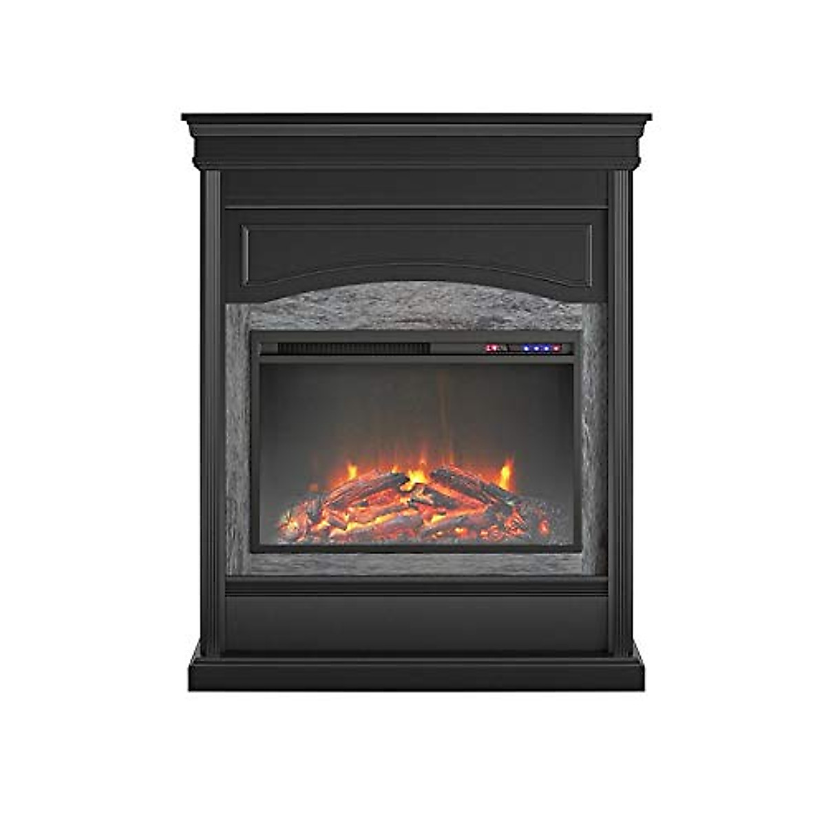 Pemberly Row Modern/Contemporary Electric Fireplace in Black