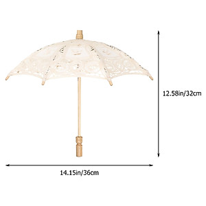 5pcs Girls Floral Photo Photography Cloth Umbrellas Decorative Flower Layout Lace Small Parasols Accessories Bride Girl Embroidery Umbrella Children Decoration Lady