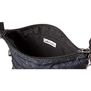 Sakroots womens Women's in Eco-twill, Multifunctional Purse With Adjustable Strap & Zipper Pockets, Sustainable Cross Body Handbag, Black Spirit Desert, One Size US