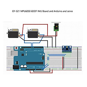 Stemedu 5PCS GY-521 6 DOF mpu6050 Accelerometer Sensor Module MPU-6050 3 Axis Gyroscope 3 Axis Acceleration 16 Bit IIC I2C Breakout Board for Arduino