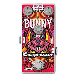 AZOR Compressor Pedal Bunny Low Noise Compression Guitar Effect Pedal for Electric Guitar & Bass True Bypass AP510