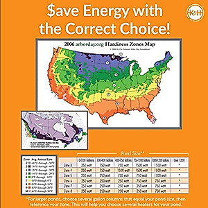 K&H Pet Products Thermo-Pond Perfect Climate Deluxe Pond Deicer Black 750 Watts