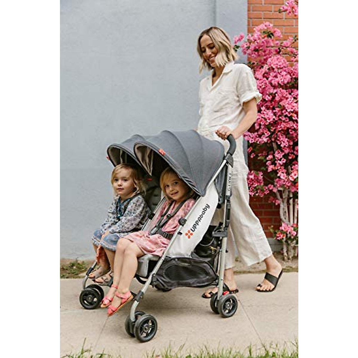 UPPAbaby G-Link 2  Stroller - Jordan (Charcoal Melange/Silver) + G-Link 2 Rain Shield